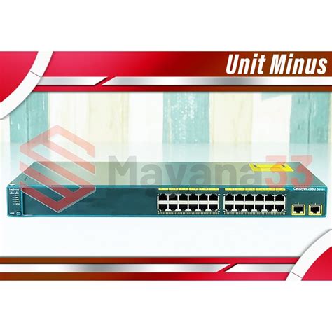 Jual Switch Cisco C2960 Series 24 Port Plus 2 Port Uplink Gigabit Minus Ada Port Yg Mati