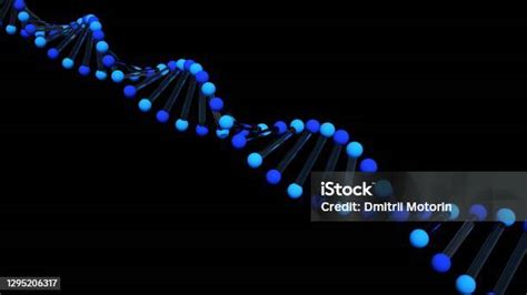 3d 일러스트 Dna 분자 사슬 유전자 분자 구조 현미경의 밑에 분자 검은 배경에 고립된 원소 Dna에 대한 스톡 사진 및 기타