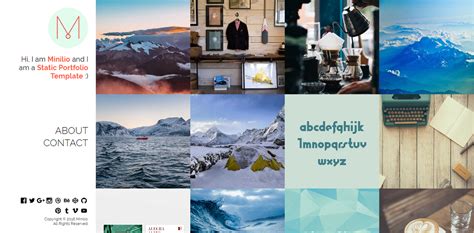 MINILIO Static Portfolio Template Free Behance