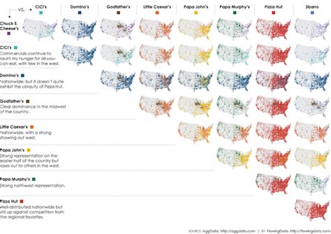 Pizza Geography Map Charts The Closest Pizza Chains Near You