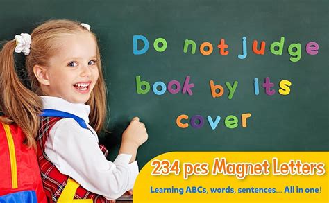 Coogam Magnetic Letters 234 Pcs Uppercase Lowercase Foam
