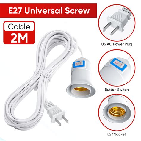 Mitsushi M LED Light E Bulb Extension Socket E Bulb Lamp Socket Extension Cable Lamp Bulb
