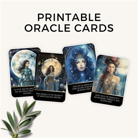 Printable Oracle Cards Witch Tarot Reading Cards Digital Oracle Reading Deck Printable