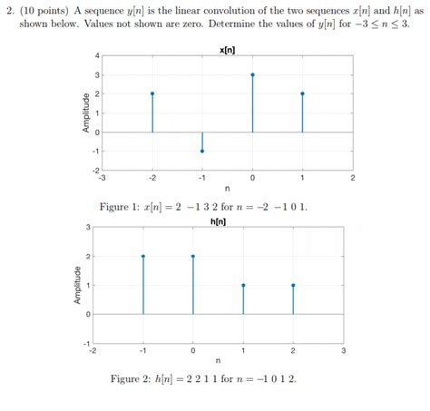 solved 2 10 points a sequence y[n] is the linear