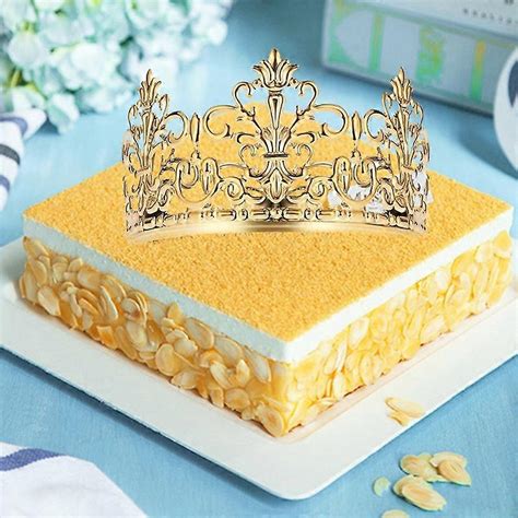 Cake Topper Realistic Looking Rust Proof Metal Crown Cake Topper Royal