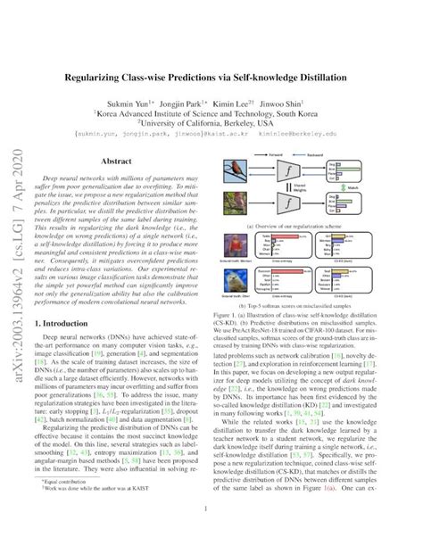 pdf regularizing class wise predictions via self knowledge