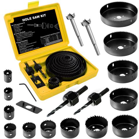 Hole Saw Set Hole Saw Kit With Saw Blades 6 152mm 34 19mm