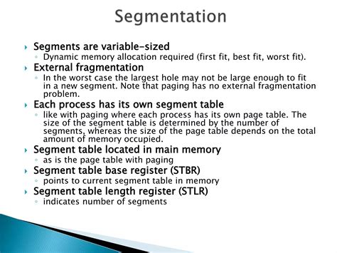 Paging And Segmentation PPTX Data Storage And Warehousing Computing