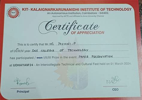 yazhini यालीनी p on linkedin snsinstitutions snsdesignthinkers snsct