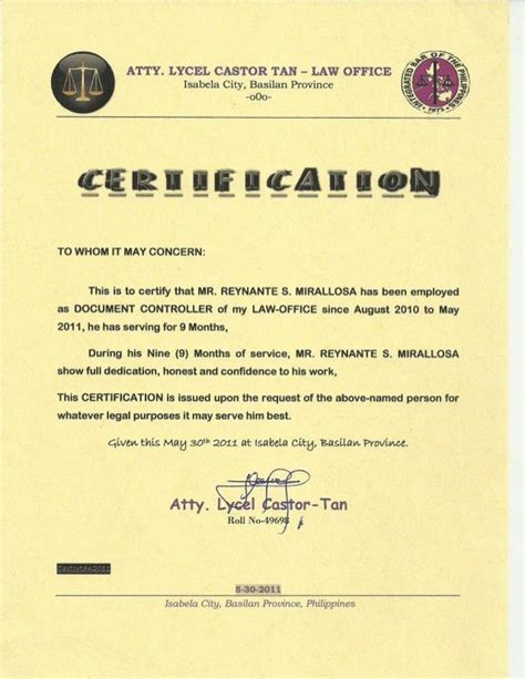 The Certification Process Is A Statement To Whom Prntbl