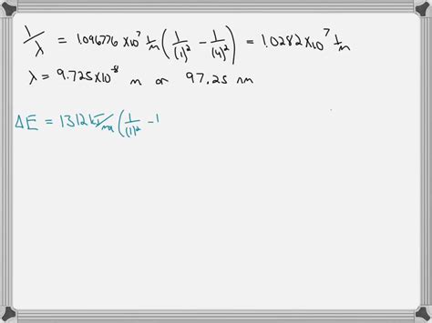 Solved Calculate The Wavelength Of Radiation Which Excites The