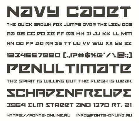Navy Cadet Font