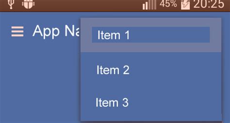 Design Set Menu Item Background Color On Hover In Android Stack Overflow