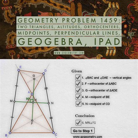 Igs Dynamic Geometry Two Triangles Orthocenter Midpoint