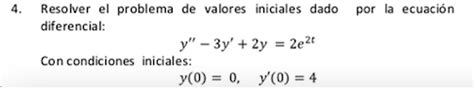 Solved Resolver El Problema De Valores Iniciales Dado Por La Chegg