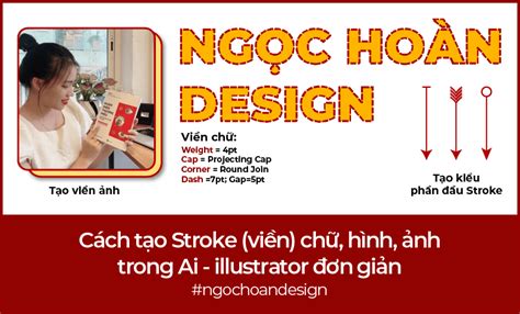 Cách tạo Stroke viền chữ ảnh trong Ai llustrator đơn giản