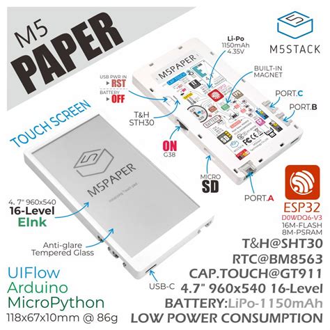 M5Paper Touch Enabled E Ink Device To Bring Your IoT Projects To Life