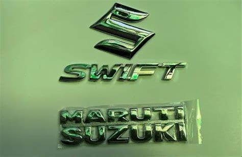 Silver Abs Plastic Maruti Suzuki Swift Chrome Logo Kit Vehicle Model