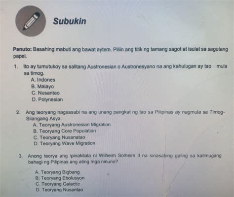 Panuto Isulat Sa Sagutang Papel Ang Wastong Pangalan Ng Mga Sumusunod The Best Porn Website