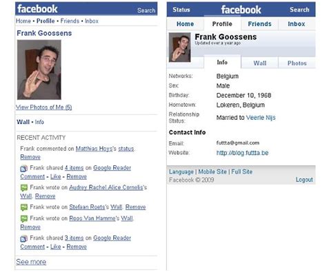 Facebook Mobile Websites Face Off Frank Goossens Blog
