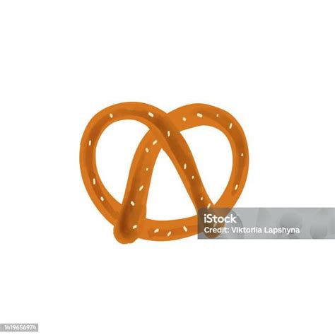 Pretzel Snack Illustration Isolated On White Background向量圖形及更多傳統圖片 Istock