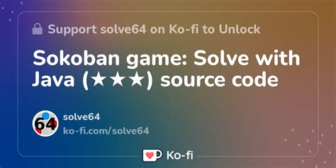 Sokoban Game Solve With Java ★★★ Source Code Ko Fi ️ Where Creators Get Support From Fans