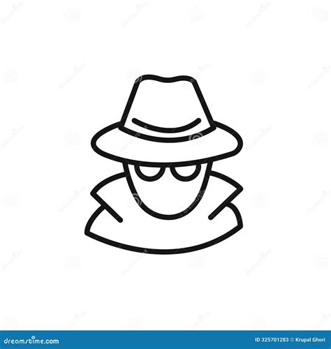 Secret Agent Icon Vector Set Collection For Web Stock Illustration