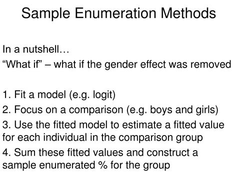 Ppt Sample Enumeration Forecasting From Statistical Models