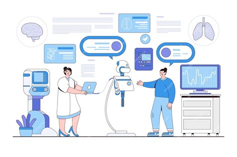 Premium Vector Artificial Intelligence In Healthcare Concept With