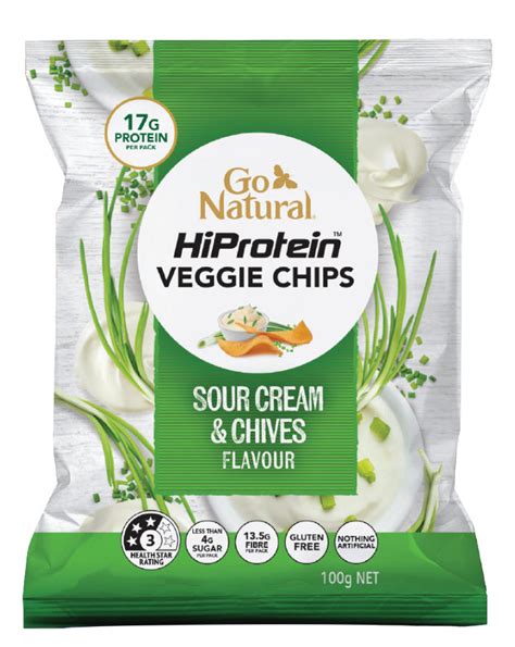 Go Natural Hiprotein Probiotic Chips Sour Cream And Chives Fresh Food