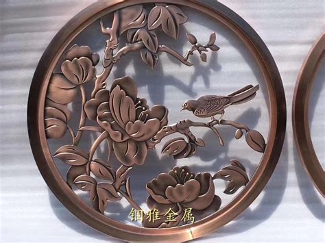 仿铜拉丝铝板雕花镂空屏风隔断锢雅18566019743 站酷zcool