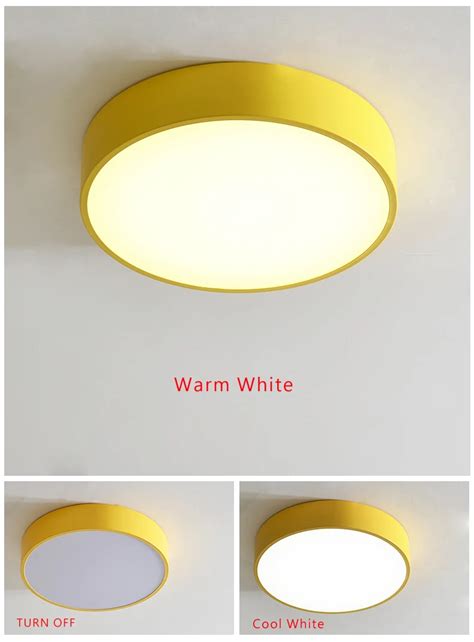 Скандинавские круглые светодиодный акриловые потолочные светильники креативные Macarons