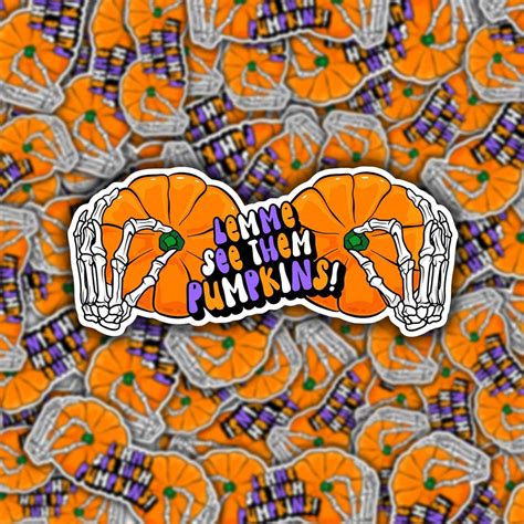 Skeleton Hands Holding Pumpkins Sticker Ashley By The Desert Co