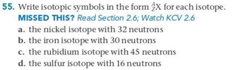 Write Isotopic Symbols In The Form Zax ﻿for Each