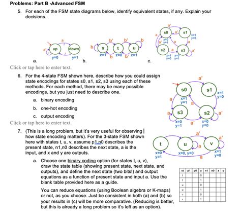 Solved Problems Part B Advanced FSM For Each Of The FSM Chegg