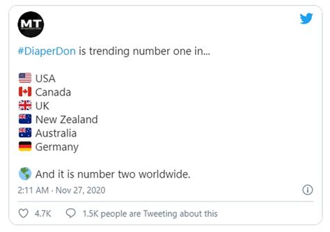 Hashtag Diaperdon Trends Worldwide After People React To Donald Trump