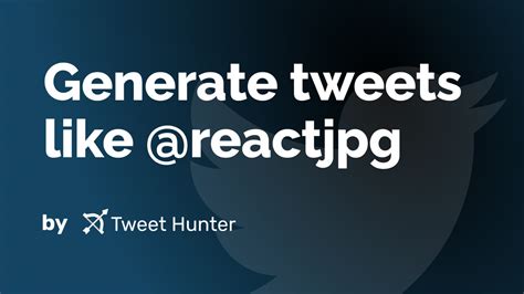 Generate Tweets Like React With Ai