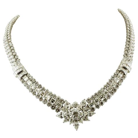 Rigid Collier In Yellow Gold Blazed By White Parts Set With Diamonds