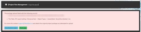 Ts Errors And Warnings While Uploading Files Fabstation