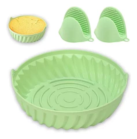 Molde Silicon Freidora Aire Circular Reutilizable 3 Piezas Meses Sin