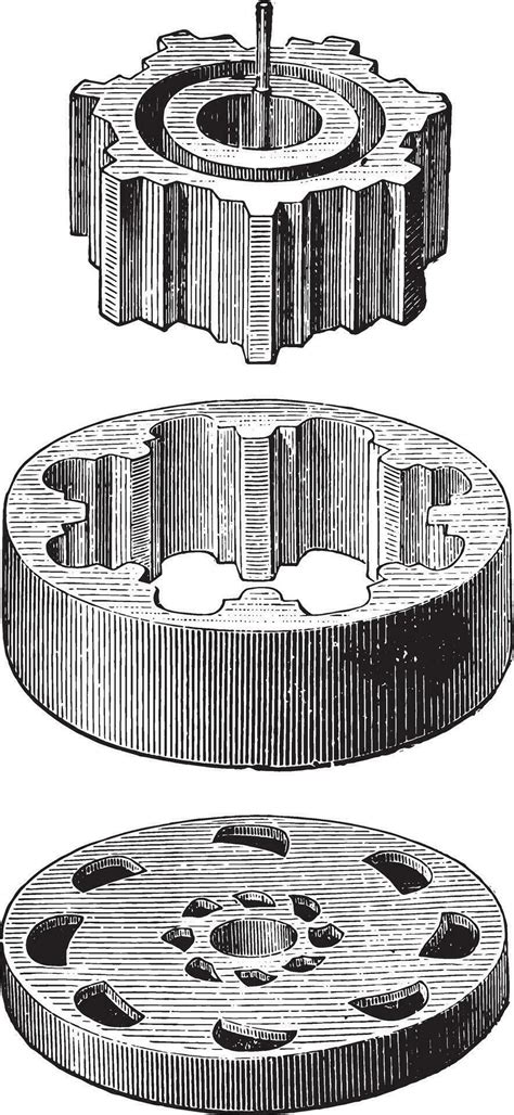 Crown Meter Details Crown And Pinion Dispensing Valve Disk Format Vintage Engraving 35074255