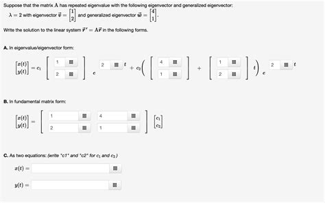 Solved Suppose That The Matrix A Has Repeated Eigenvalue Chegg