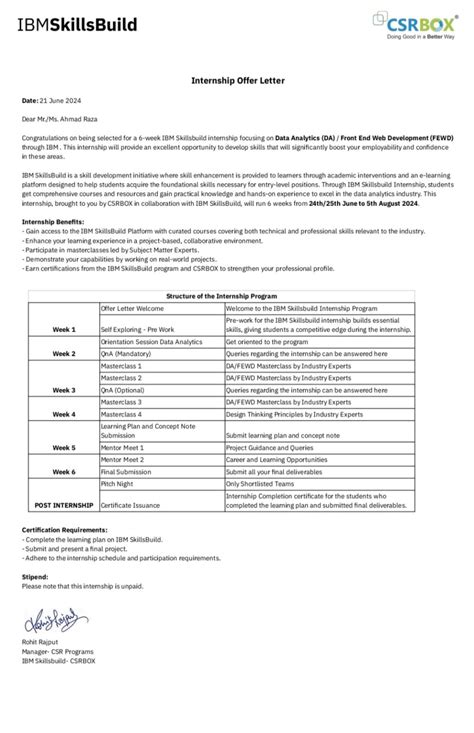 ahmad raza on linkedin ibm internship skillsbuild webdevelopment