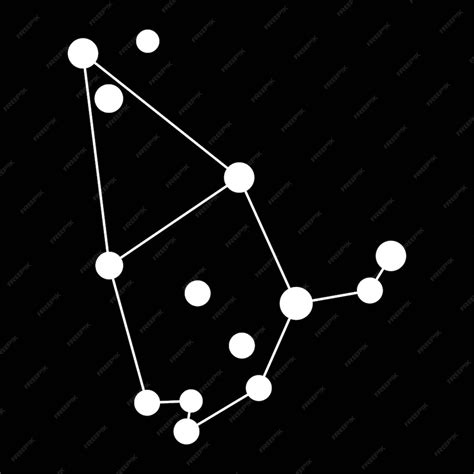 Premium Vector Cepheus Constellation Map Vector Illustration