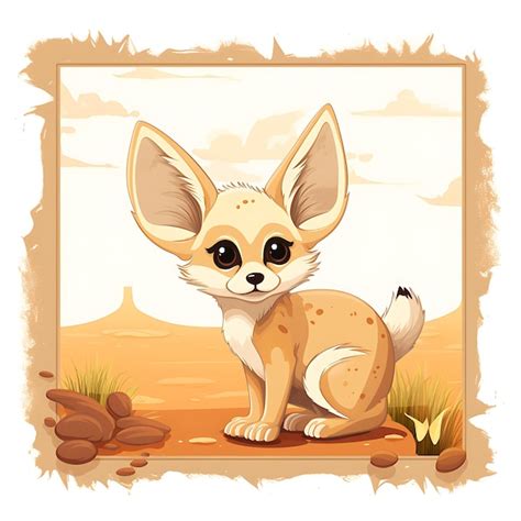 Premium Ai Image Frame Of Fennec Fox Kit Develop A Cute