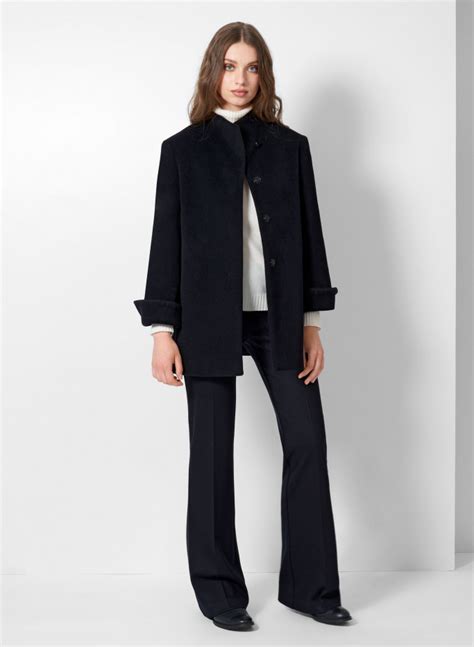 Cappotto Corto In Lana E Cashmere Con Collo Alto Cinzia Rocca