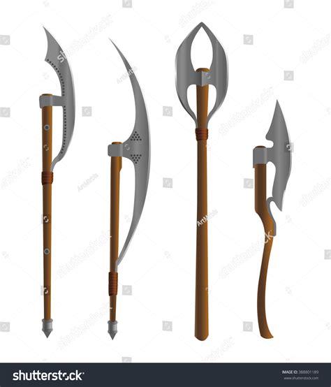 Russian Poleax Set Stock Vector (Royalty Free) 388801189