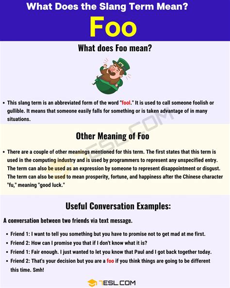 Foo Meaning Origin And Examples • 7esl