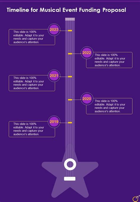 Timeline For Musical Event Funding Proposal One Pager Sample Example