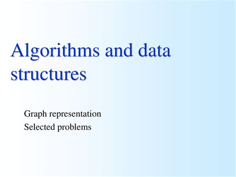 Algorithms And Data Structures Ppt Download